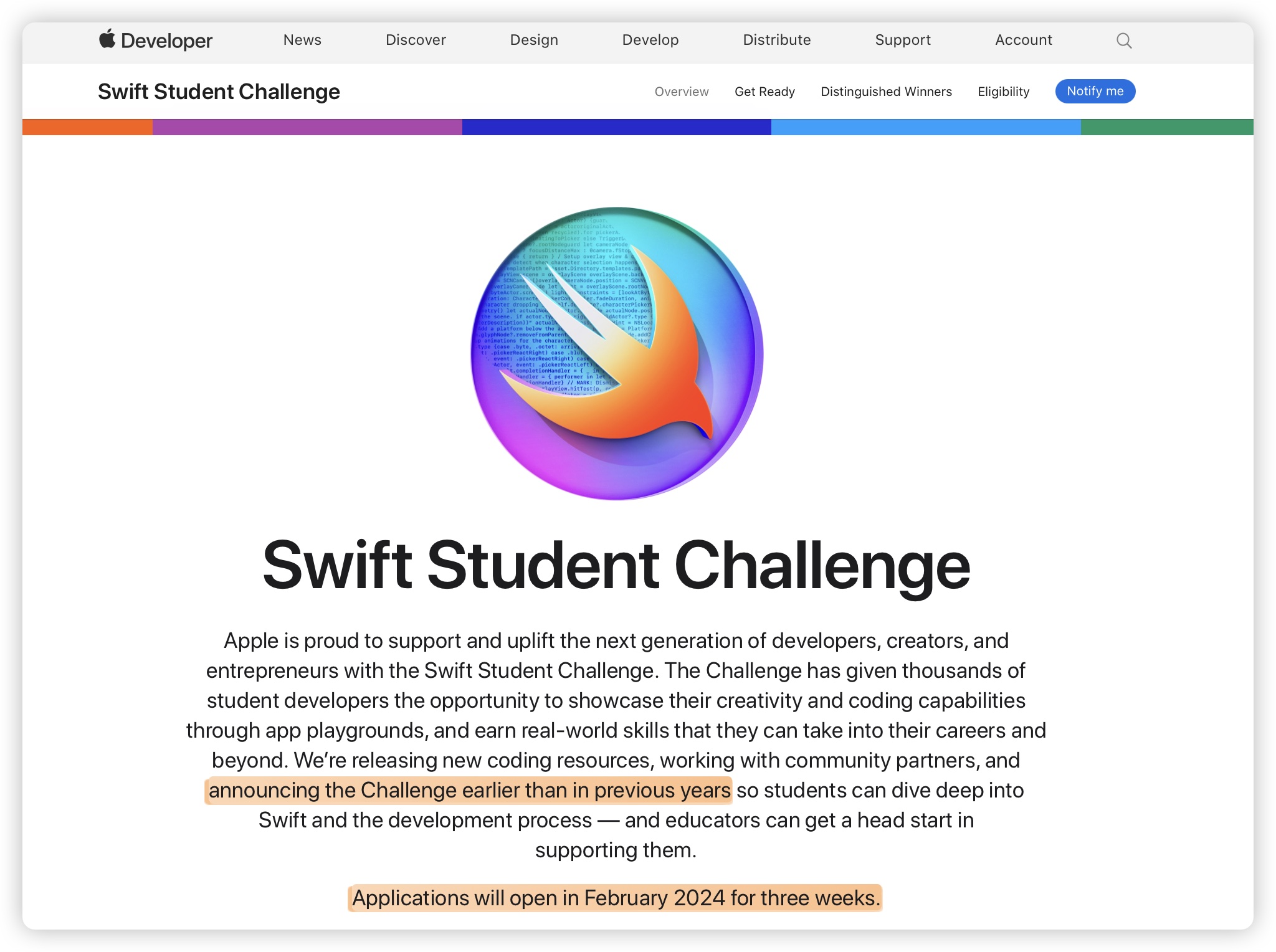 苹果公布2024年Swift挑战赛，将免费招待参加WWDC开发者大会 - 掘金咖
