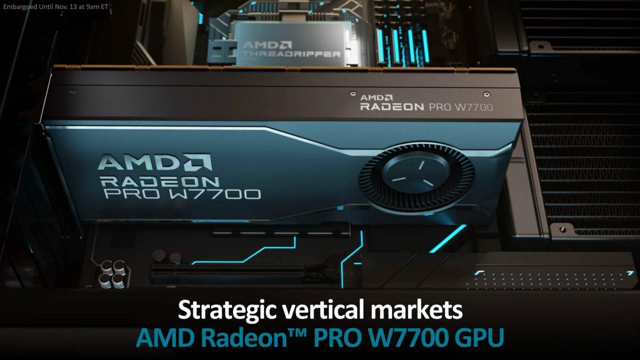 AMD Radeon PRO W7700 绘图卡规格解禁 - 掘金咖