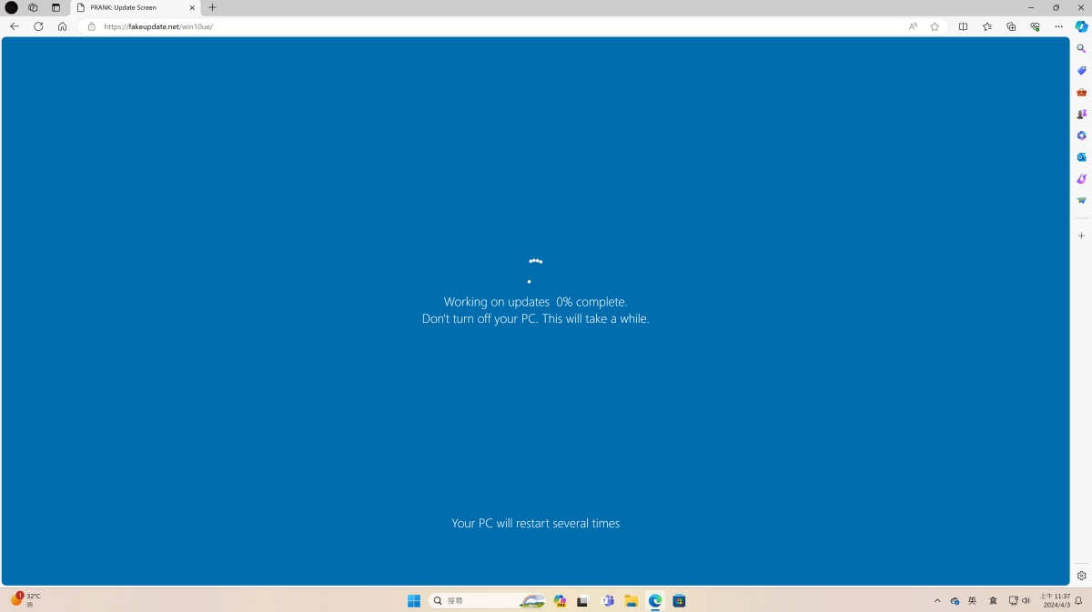 上班时想稍微偷闲一下吗？试试这以假乱真的「系统更新画面」Fake Update - 掘金咖