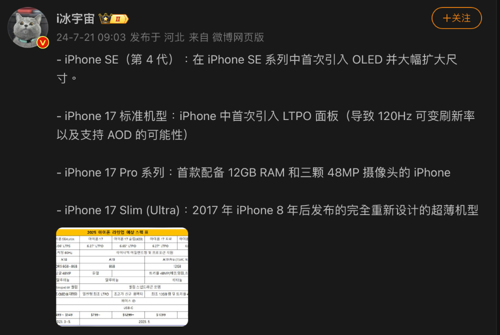 传iPhone 17「全系列」都会搭载120Hz ProMotion LTPO面板，Slim机型也出现在最新规格表里 - 掘金咖